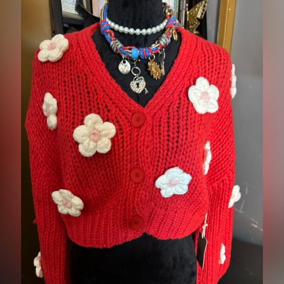 ivy luna | Sweaters | Ivy Luna 3d Floral Hand Stitched Sweater | Poshmark